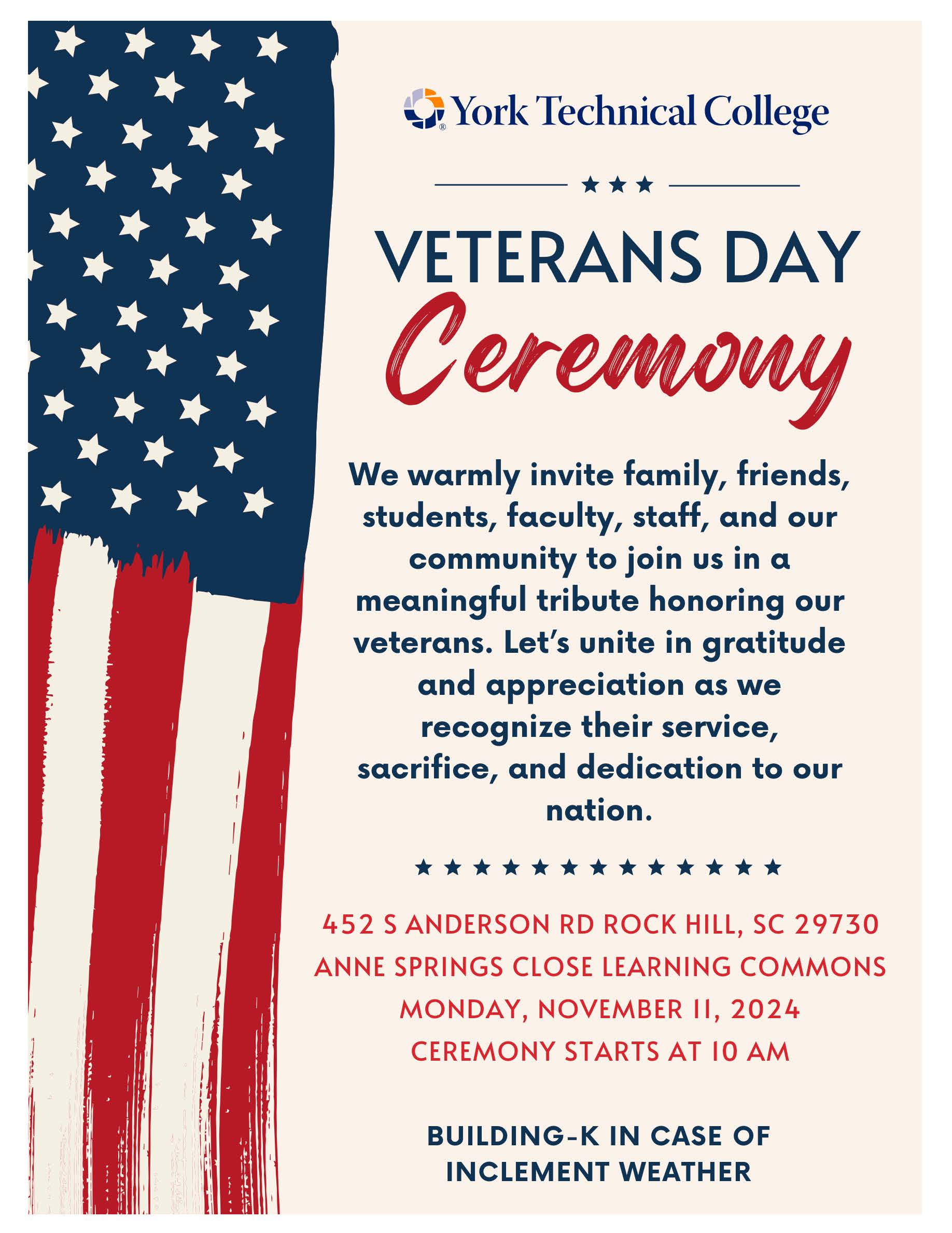 2024 Veterans Day Events | SC Department Of Veterans' Affairs